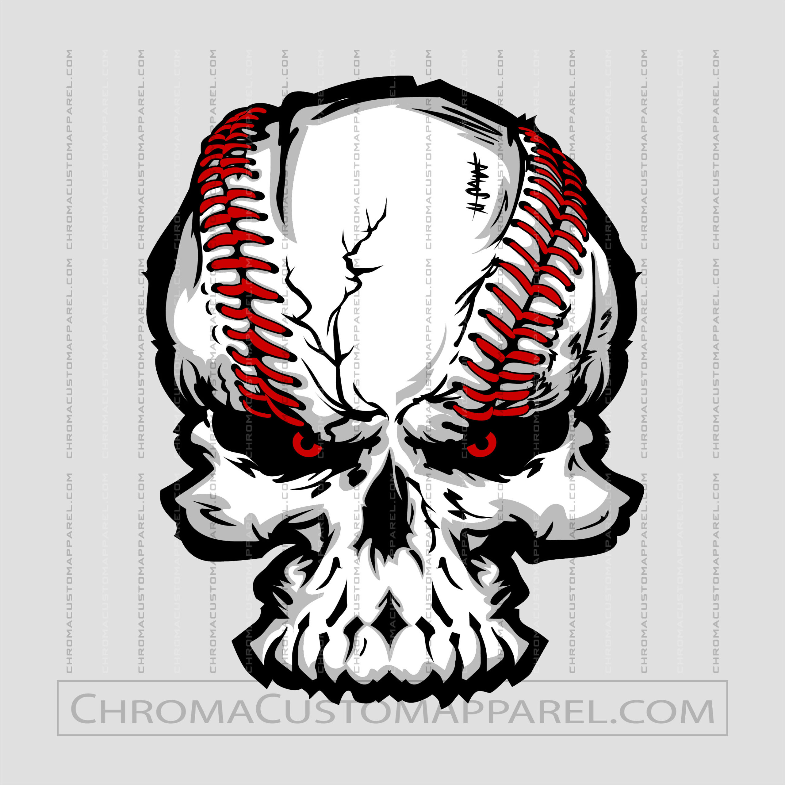 Skeleton Baseball Clip Art | Vector Clip Art | AI JPG EPS PNG